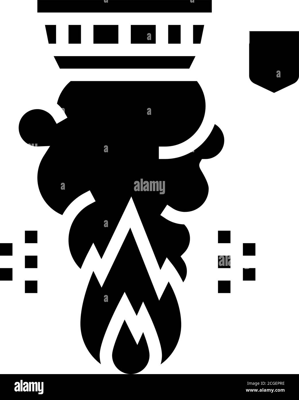fire alarm glyph icon vector isolated illustration Stock Vector Image ...