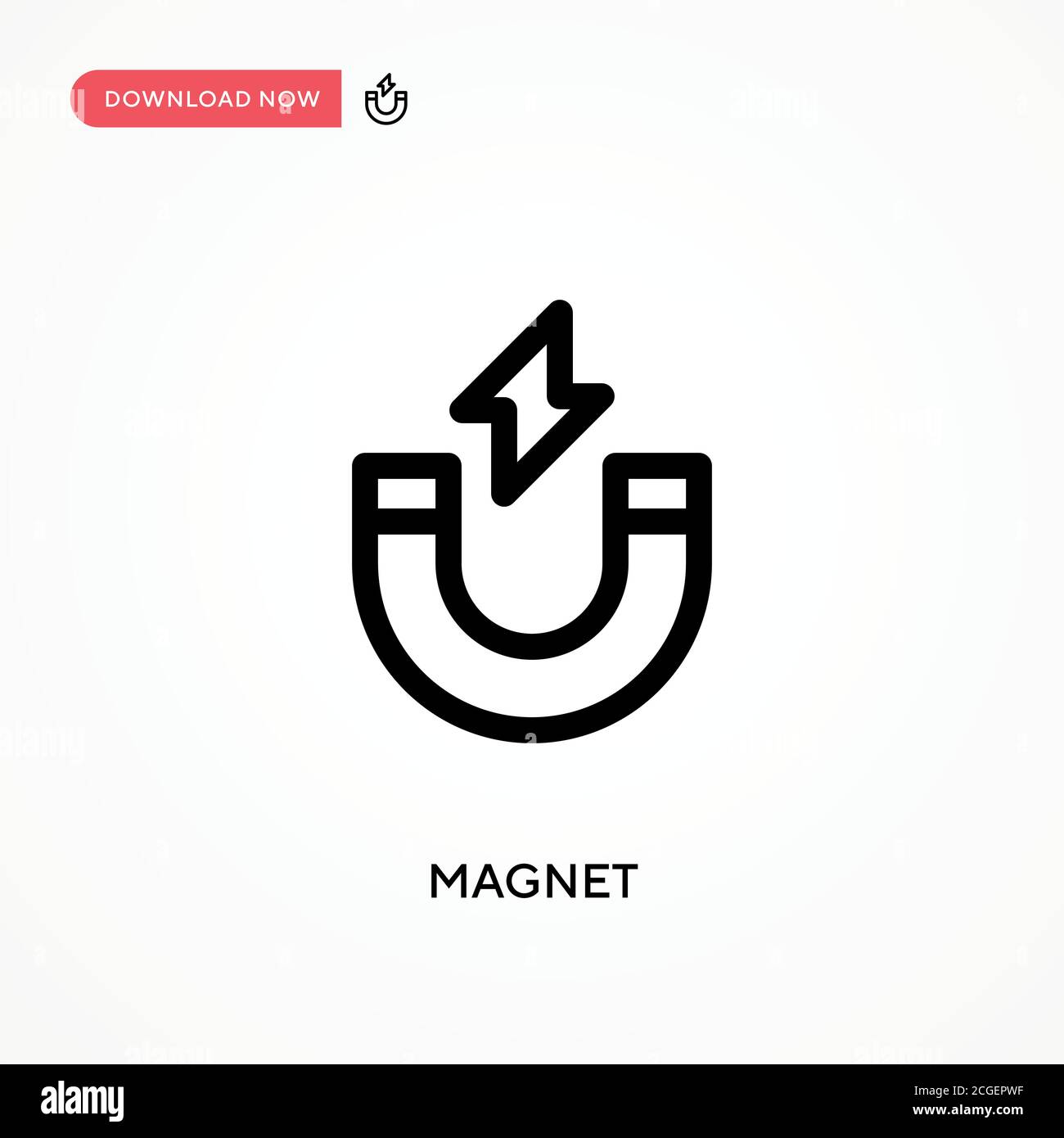 Magnet Simple vector icon. Modern, simple flat vector illustration for ...