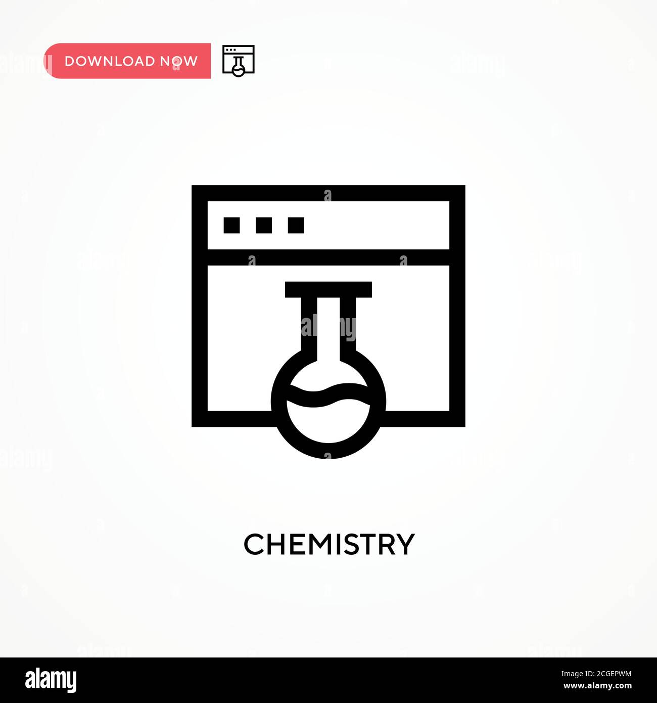 Chemistry Simple vector icon. Modern, simple flat vector illustration ...