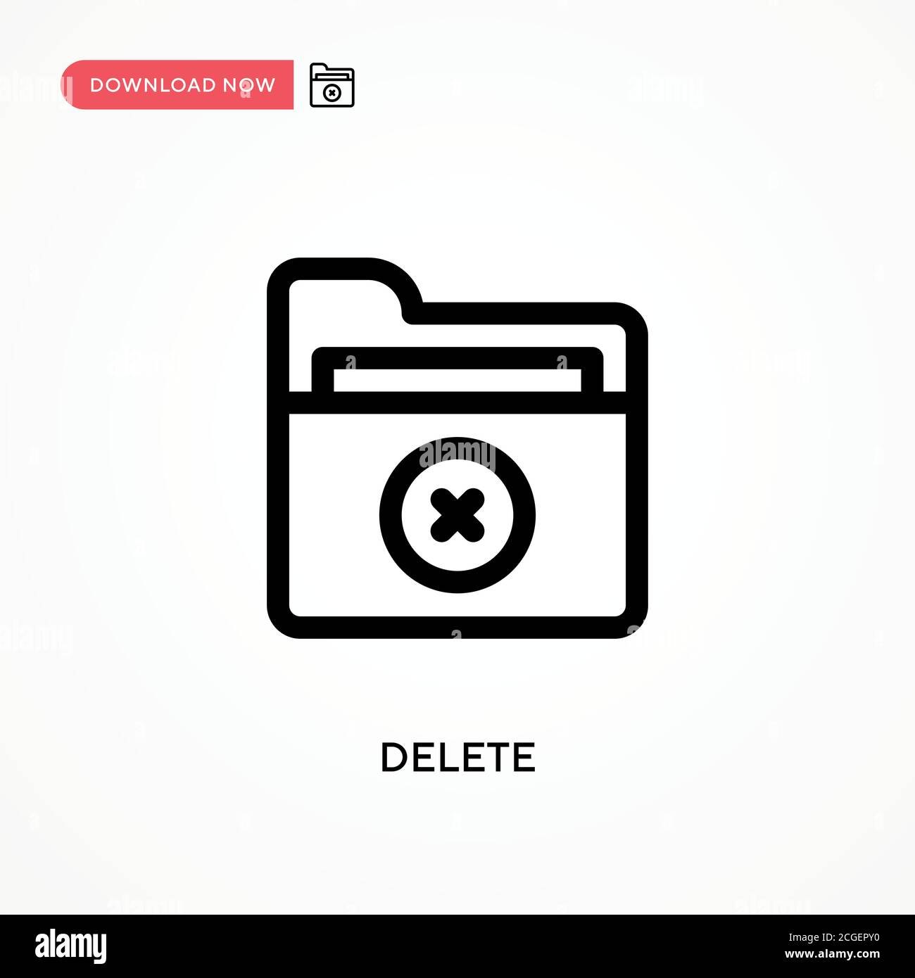 Delete Simple vector icon. Modern, simple flat vector illustration for ...