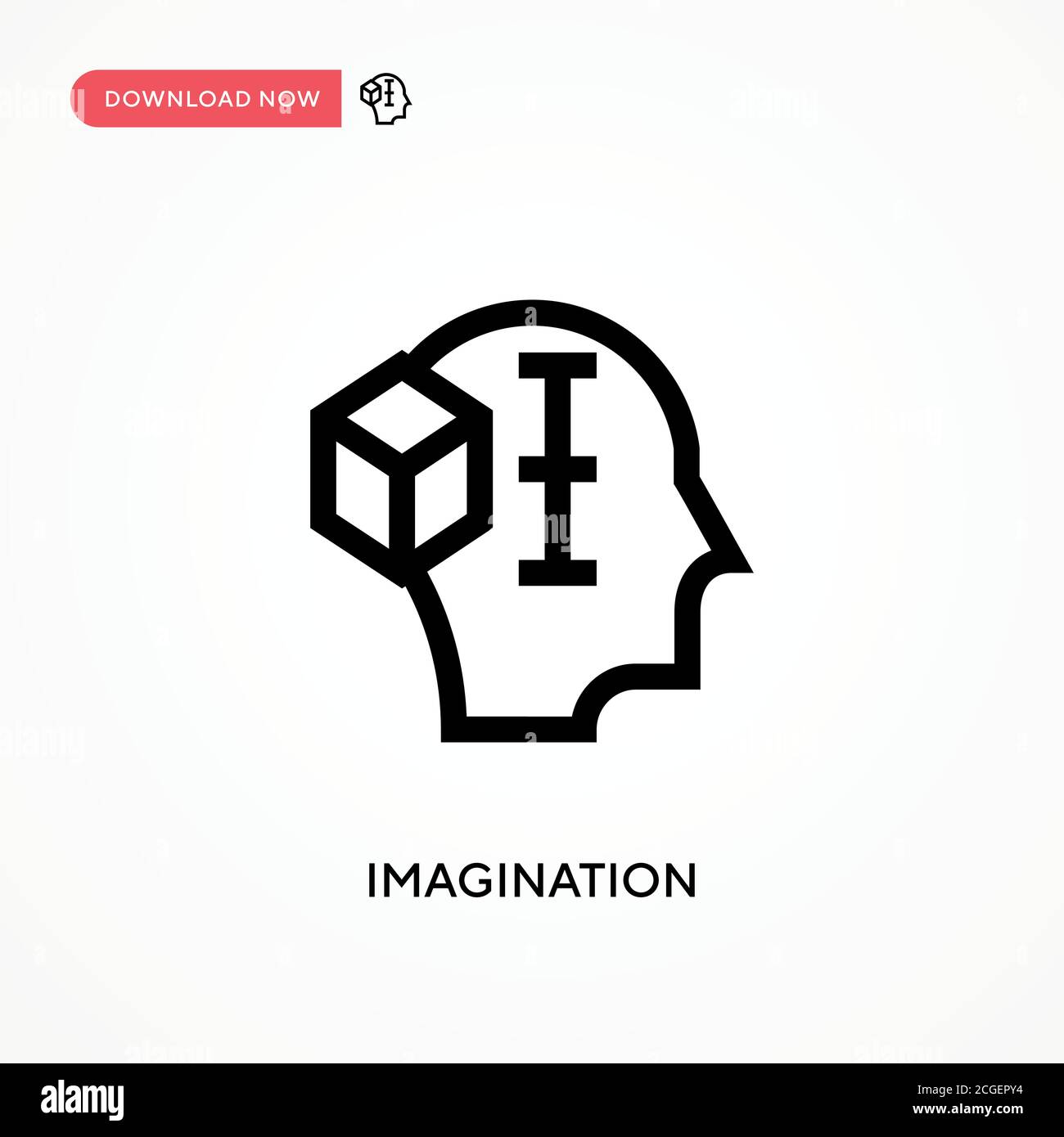 Imagination Simple vector icon. Modern, simple flat vector illustration ...