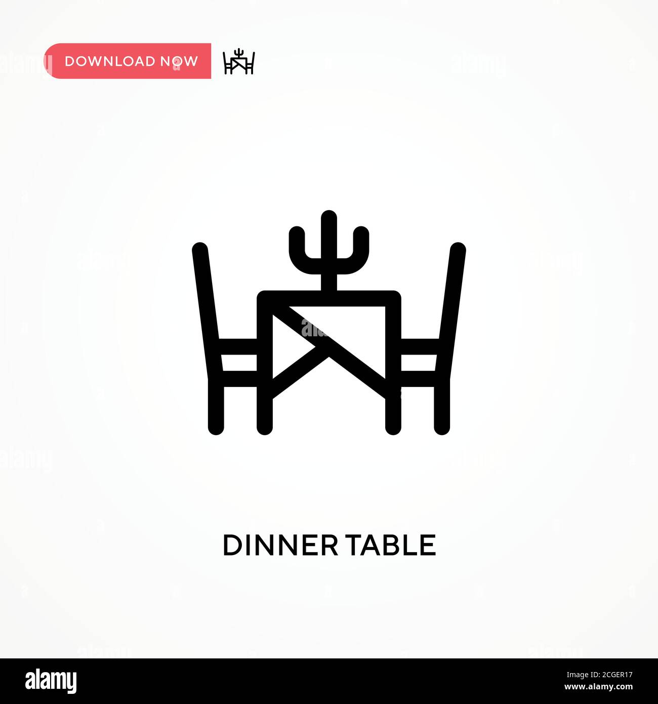 Dinner table Simple vector icon. Modern, simple flat vector ...