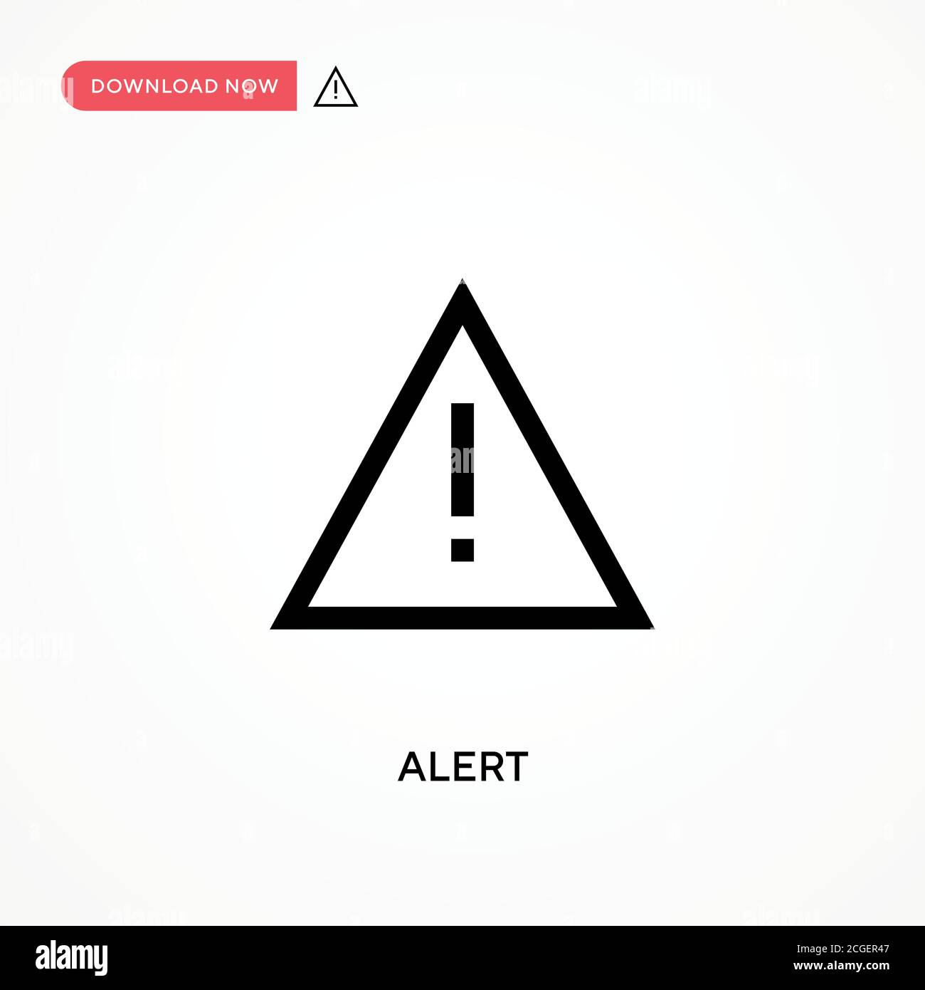 Alert Simple vector icon. Modern, simple flat vector illustration for ...