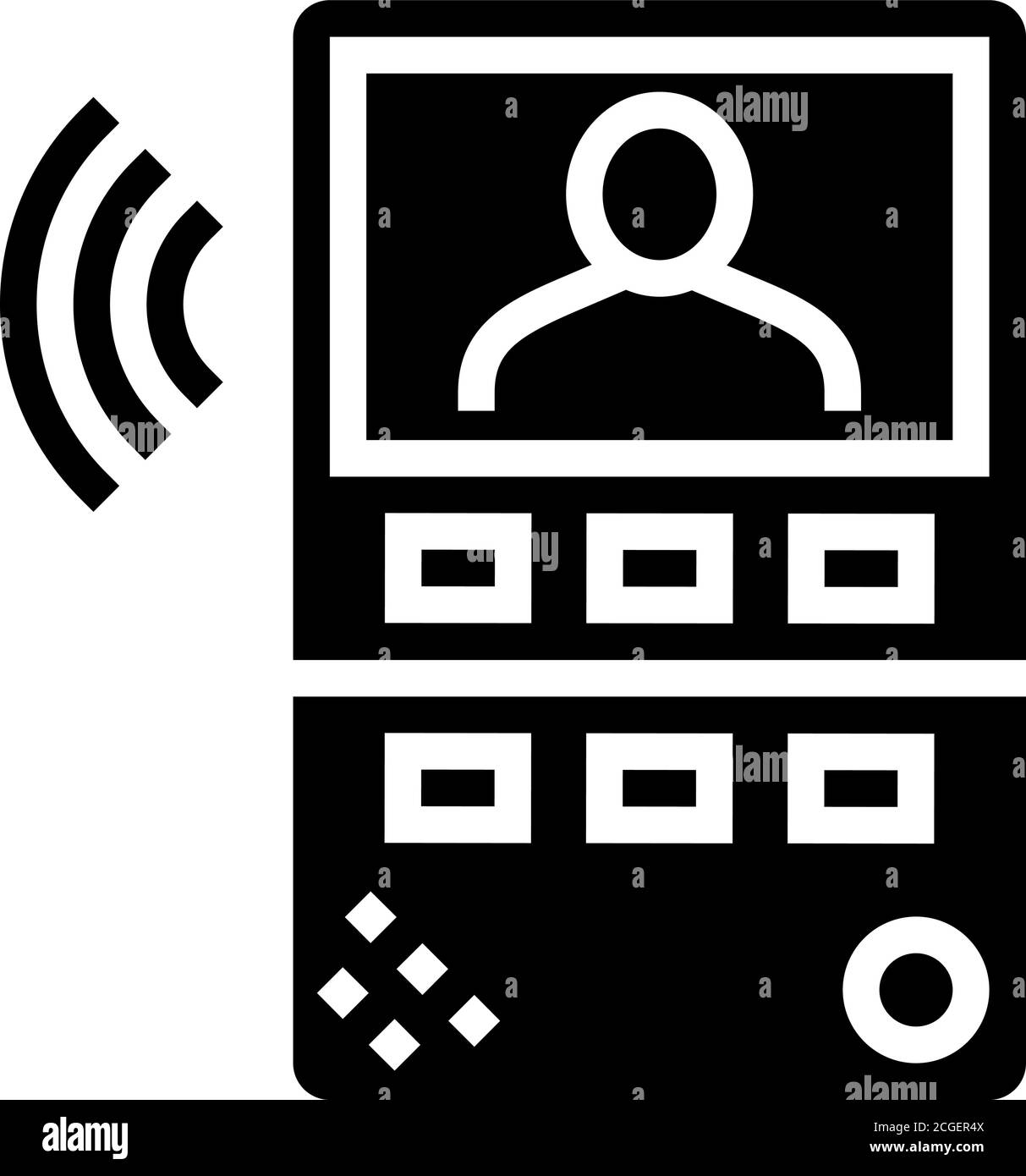 intercom device glyph icon vector isolated illustration Stock Vector ...
