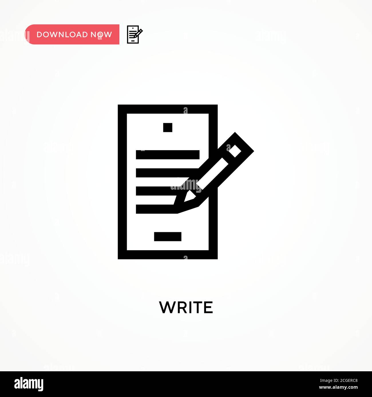 Write Simple vector icon. Modern, simple flat vector illustration for ...