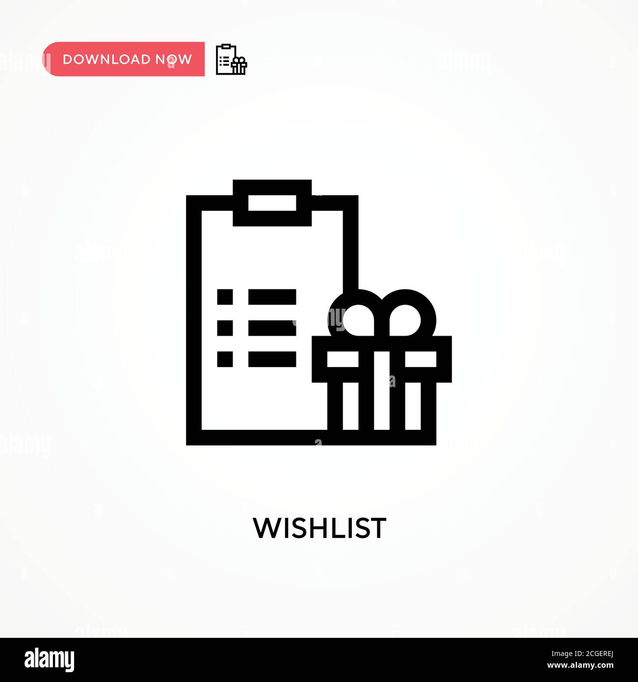 Wishlist Simple vector icon. Modern, simple flat vector illustration ...