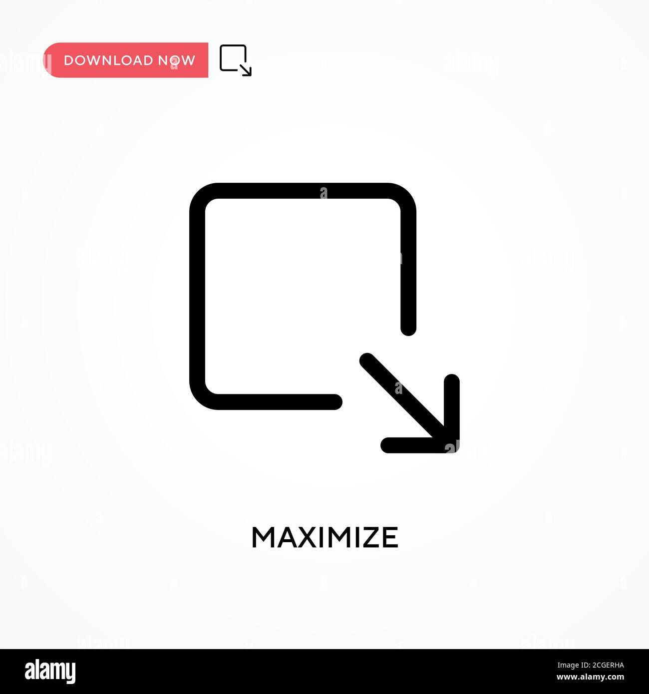 Maximize Simple vector icon. Modern, simple flat vector illustration ...