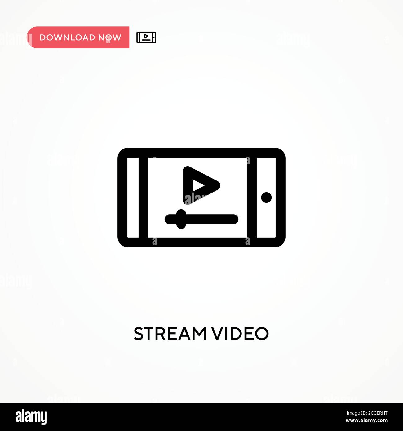Stream video Simple vector icon. Modern, simple flat vector ...
