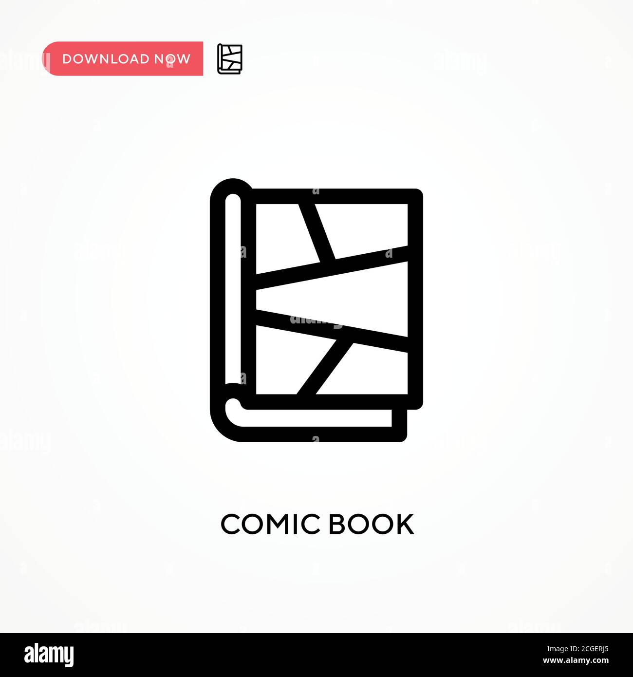 Comic book Simple vector icon. Modern, simple flat vector illustration ...