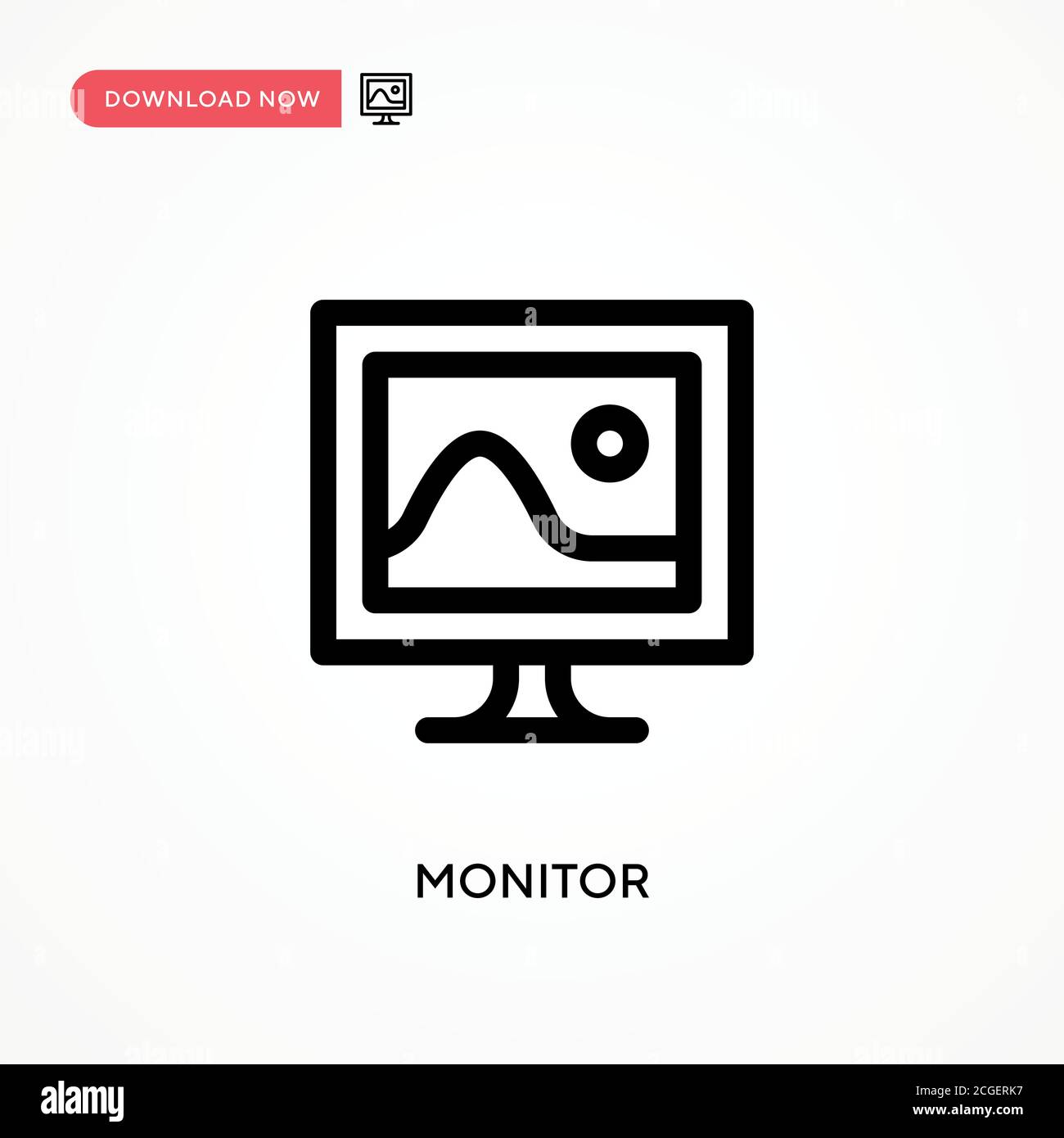 Monitor Simple vector icon. Modern, simple flat vector illustration for ...