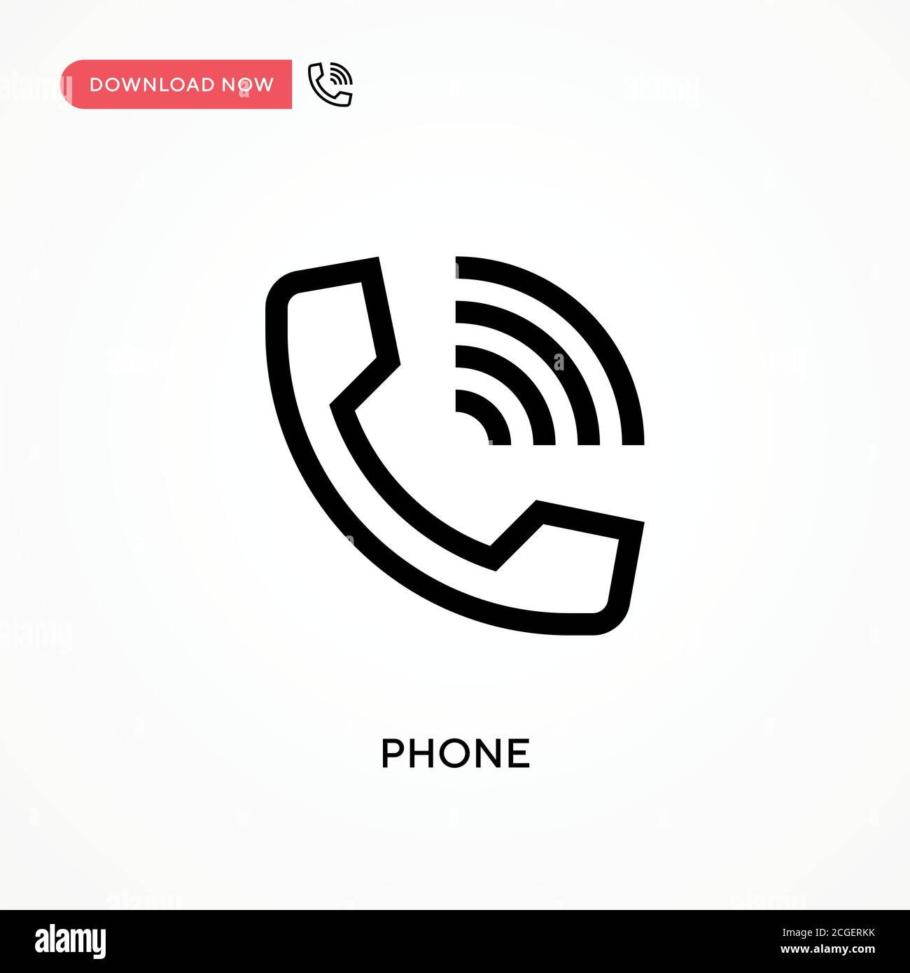 Phone Simple vector icon. Modern, simple flat vector illustration for ...
