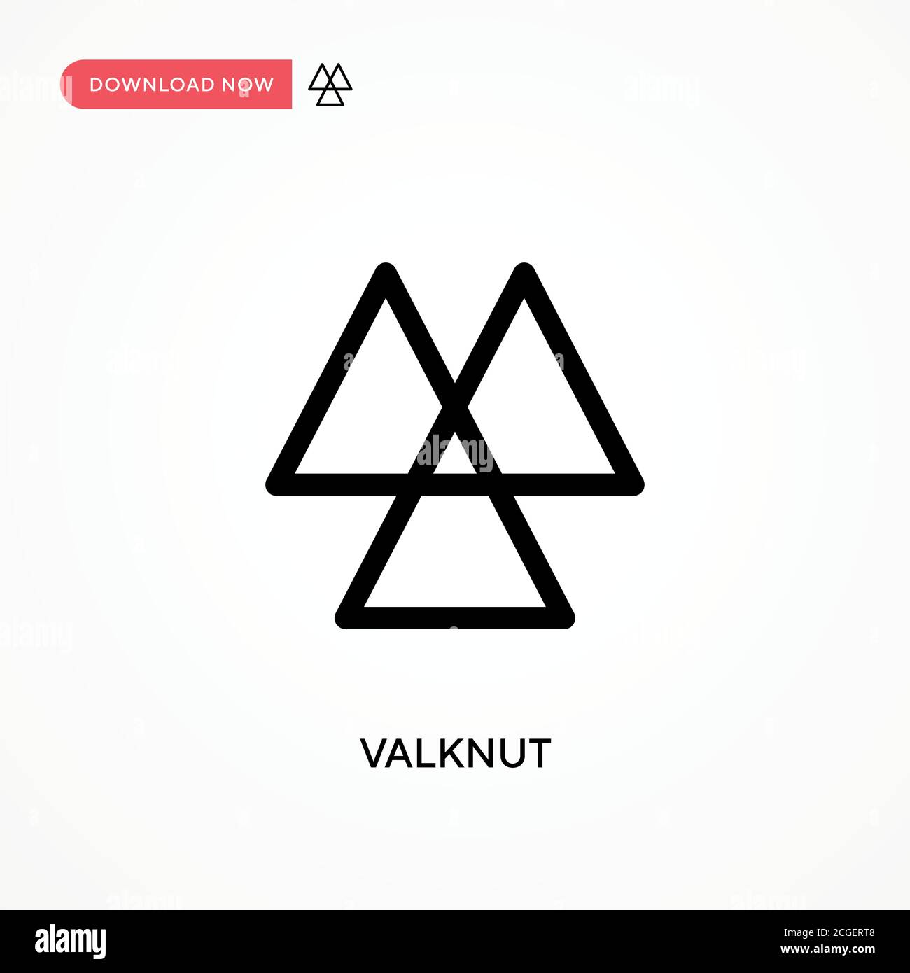 Valknut Simple vector icon. Modern, simple flat vector illustration for ...