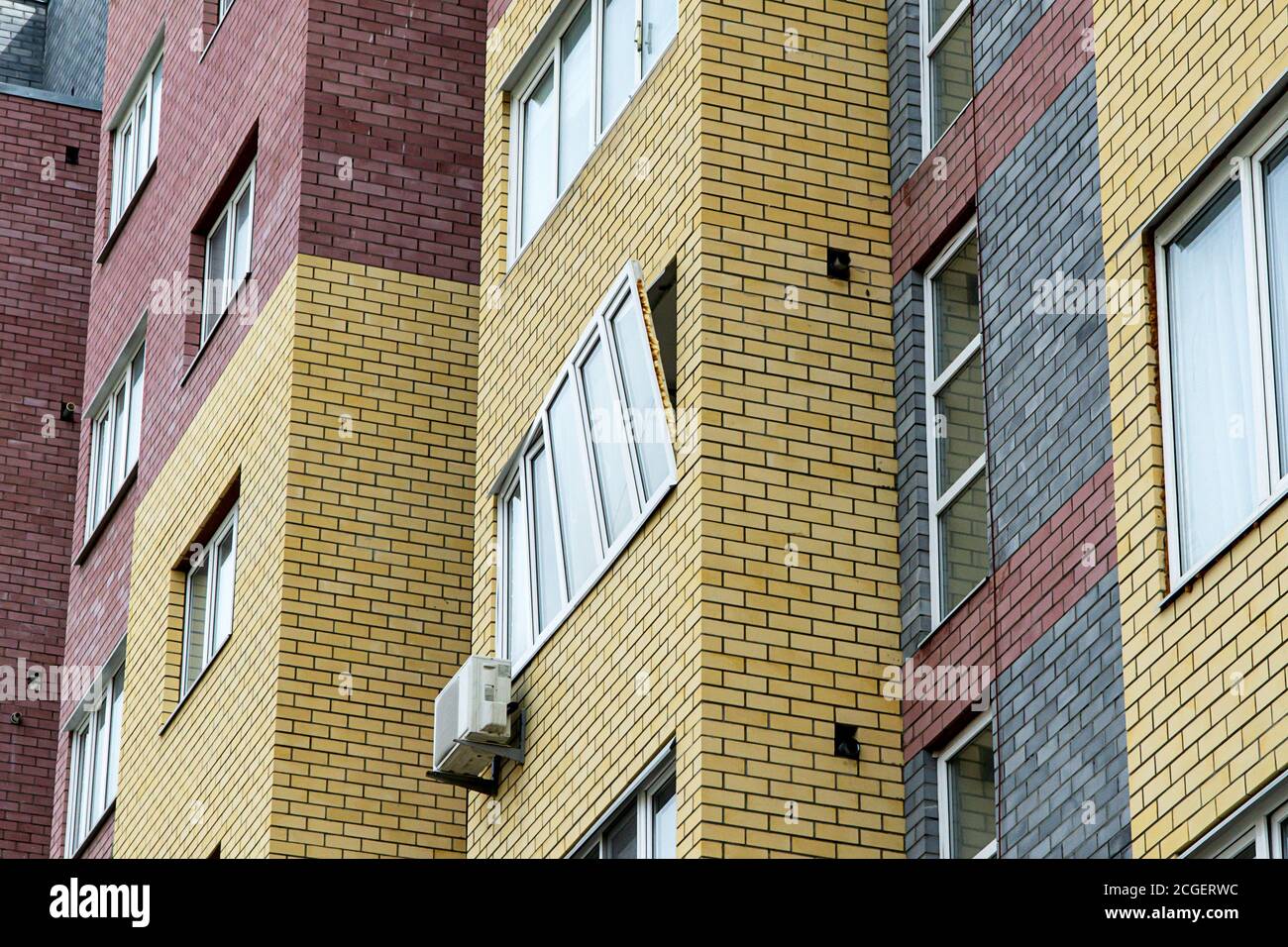 Damaged plastic window falling out. Result of improper installation ...