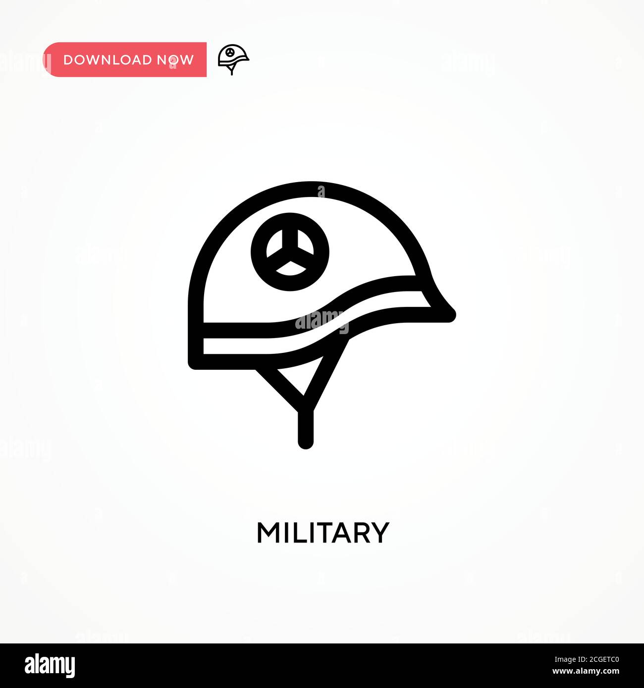 Military Simple vector icon. Modern, simple flat vector illustration ...