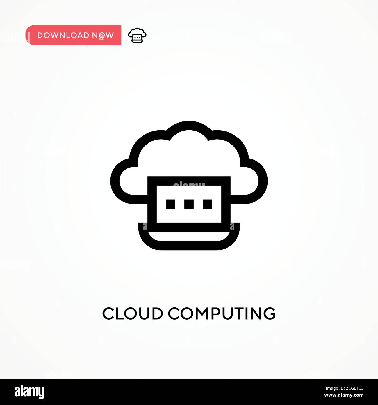 Cloud computing Simple vector icon. Modern, simple flat vector ...