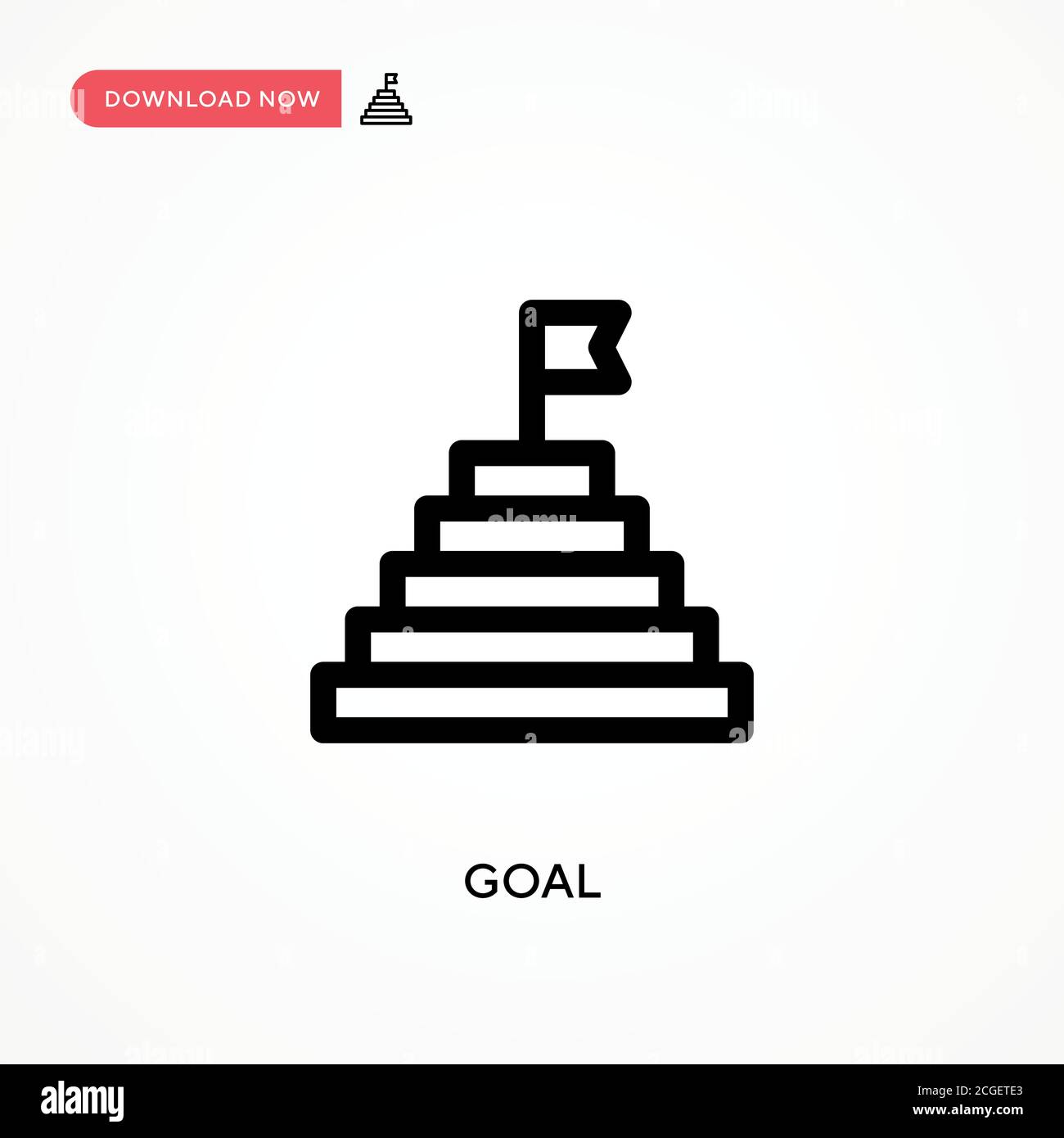 Goal Simple vector icon. Modern, simple flat vector illustration for ...