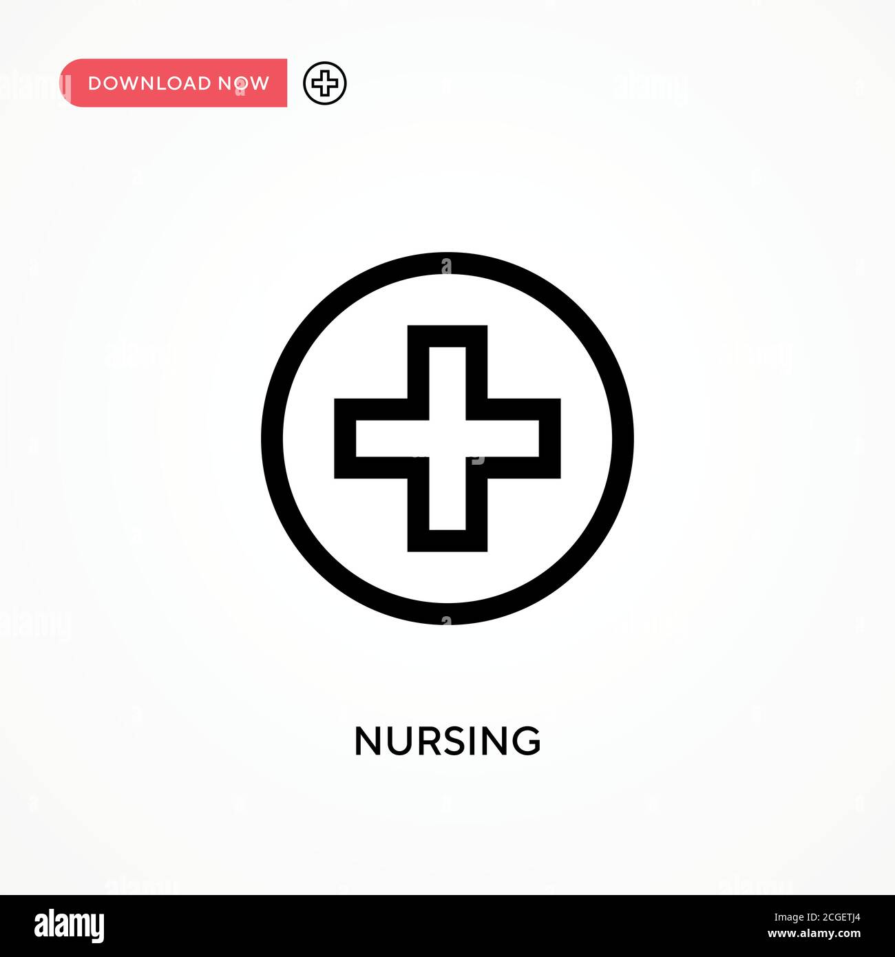 Nursing Simple vector icon. Modern, simple flat vector illustration for ...