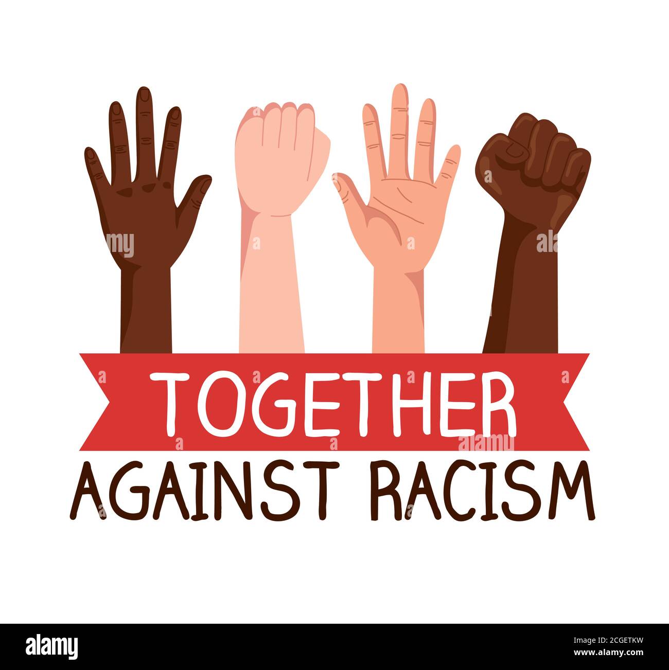Action against racism Stock Vector Images - Alamy