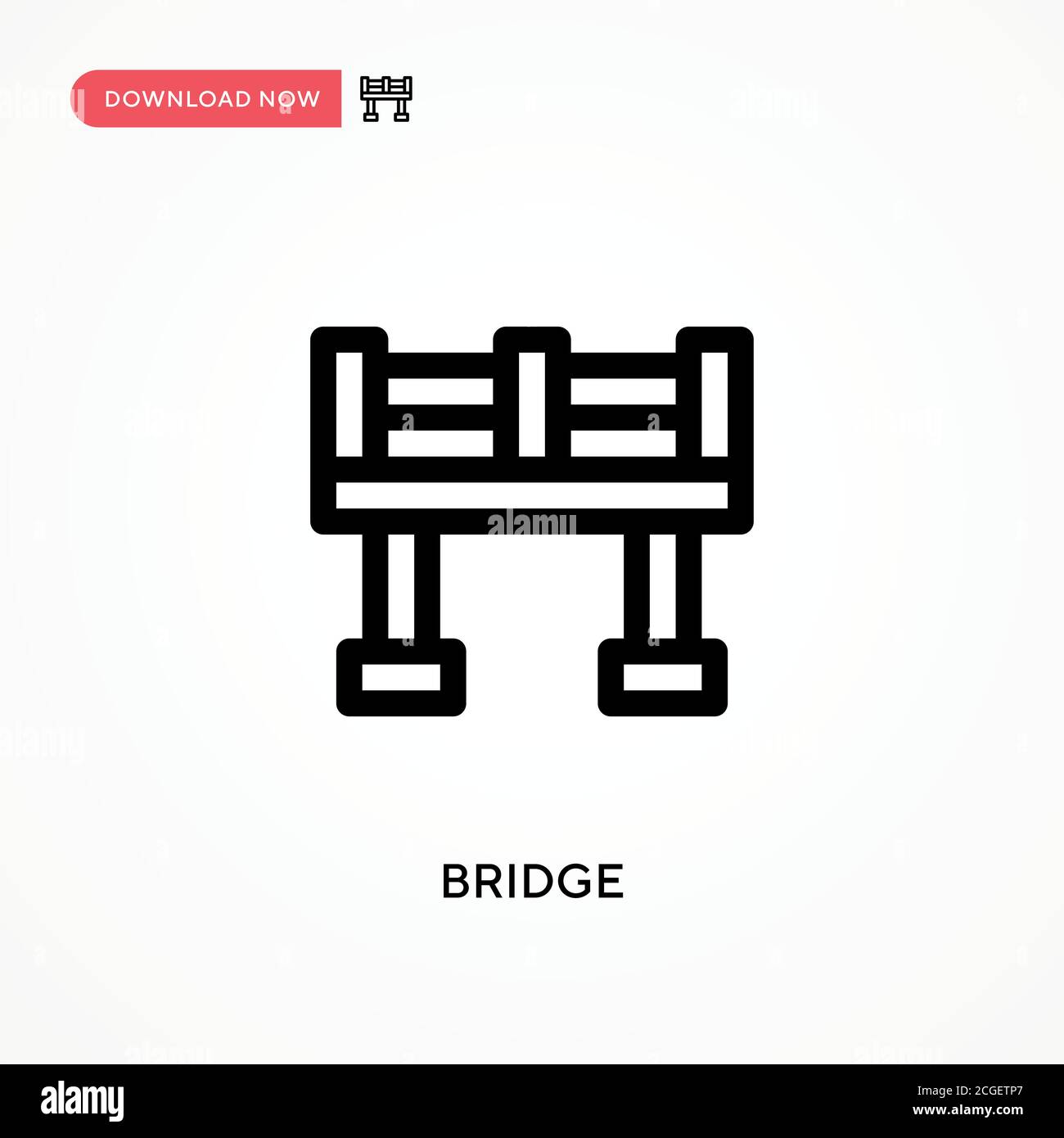 Bridge Simple vector icon. Modern, simple flat vector illustration for ...