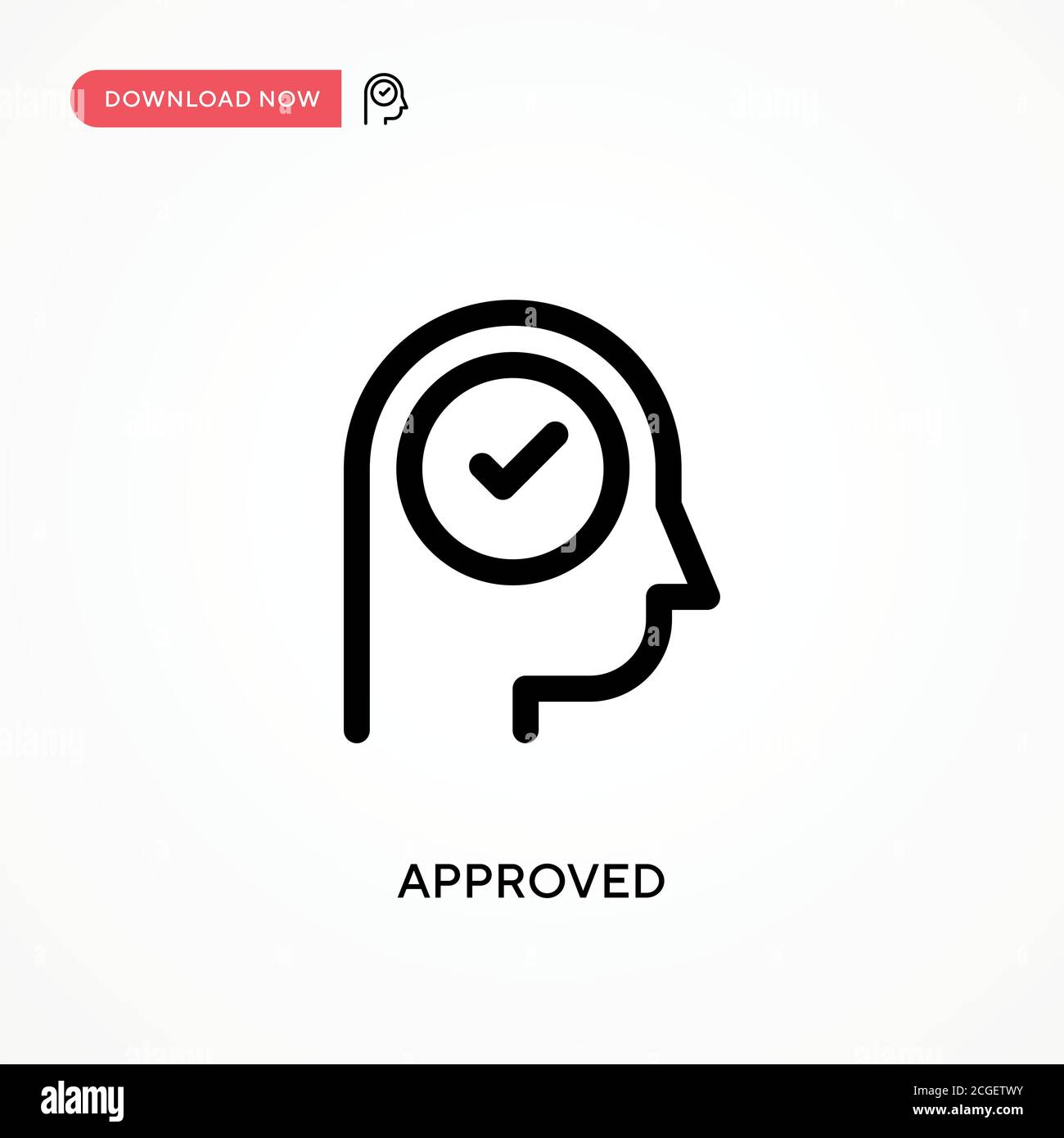 Approved Simple vector icon. Modern, simple flat vector illustration ...