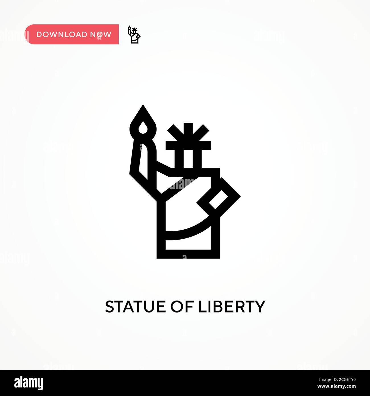 Statue of liberty Simple vector icon. Modern, simple flat vector ...