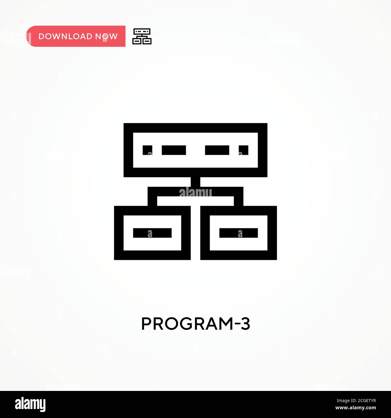 Program-3 Simple vector icon. Modern, simple flat vector illustration ...