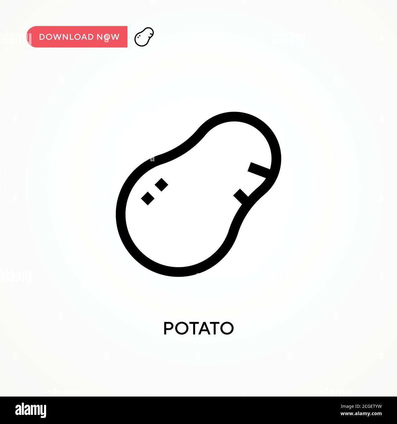 Potato Simple vector icon. Modern, simple flat vector illustration for ...
