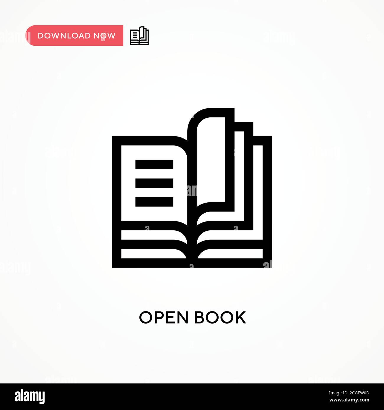 Open book Simple vector icon. Modern, simple flat vector illustration ...