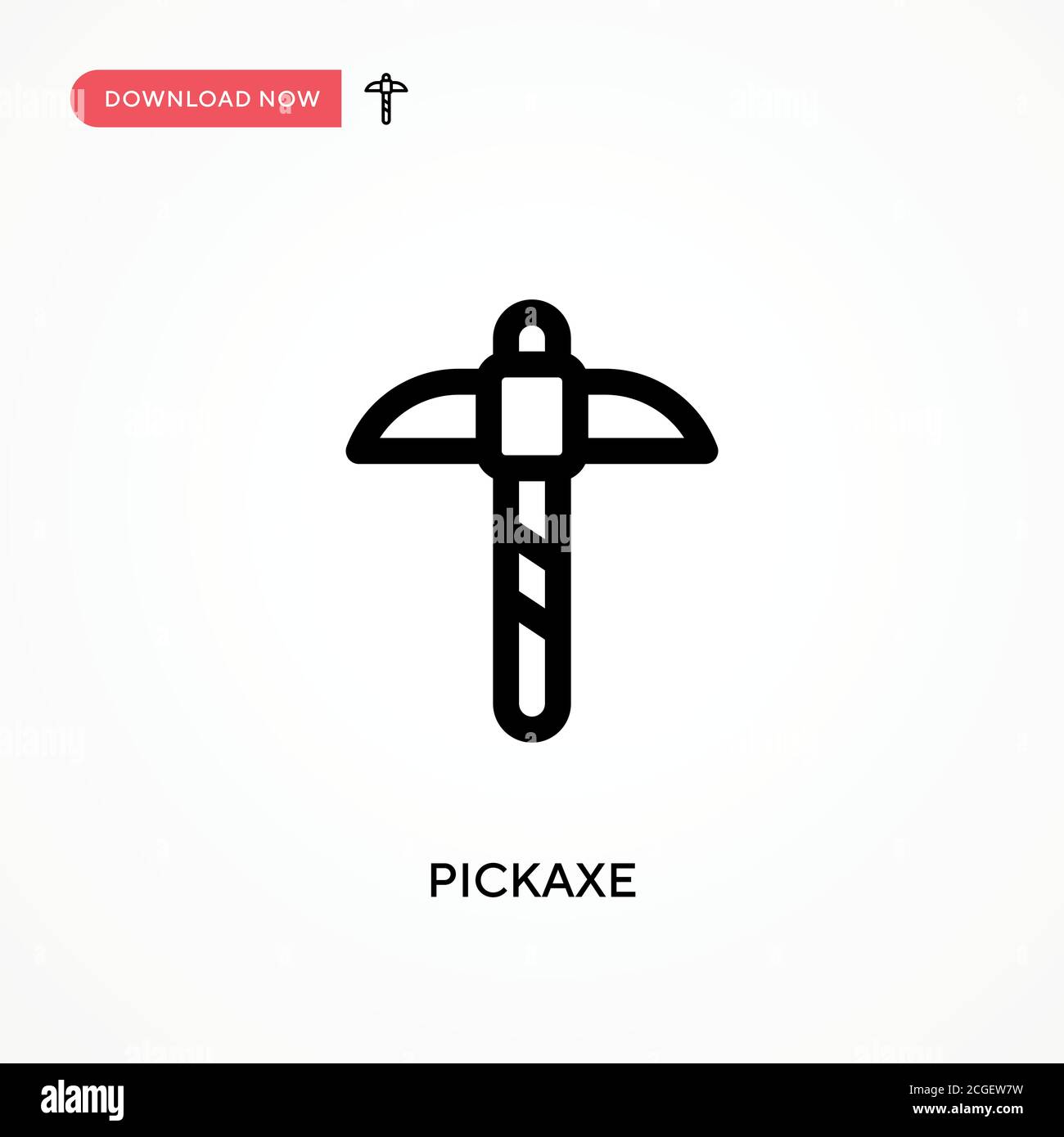 Pickaxe Simple vector icon. Modern, simple flat vector illustration for ...