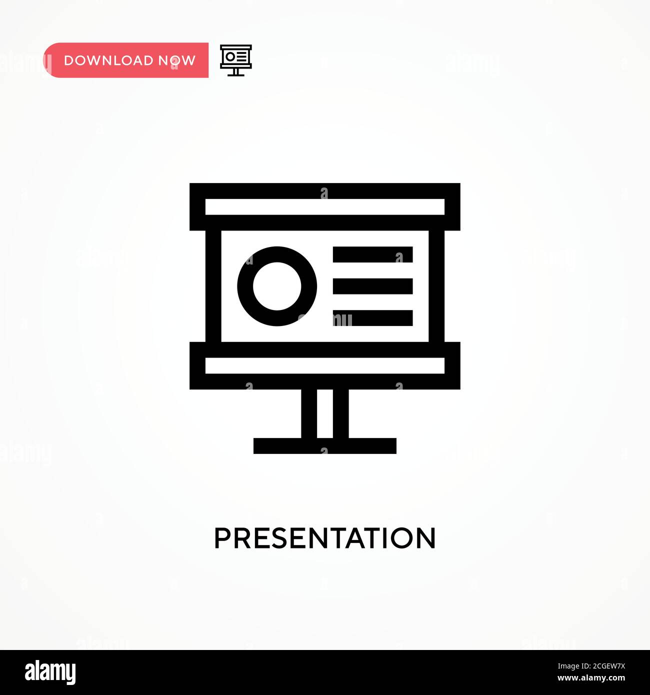 Presentation Simple vector icon. Modern, simple flat vector ...
