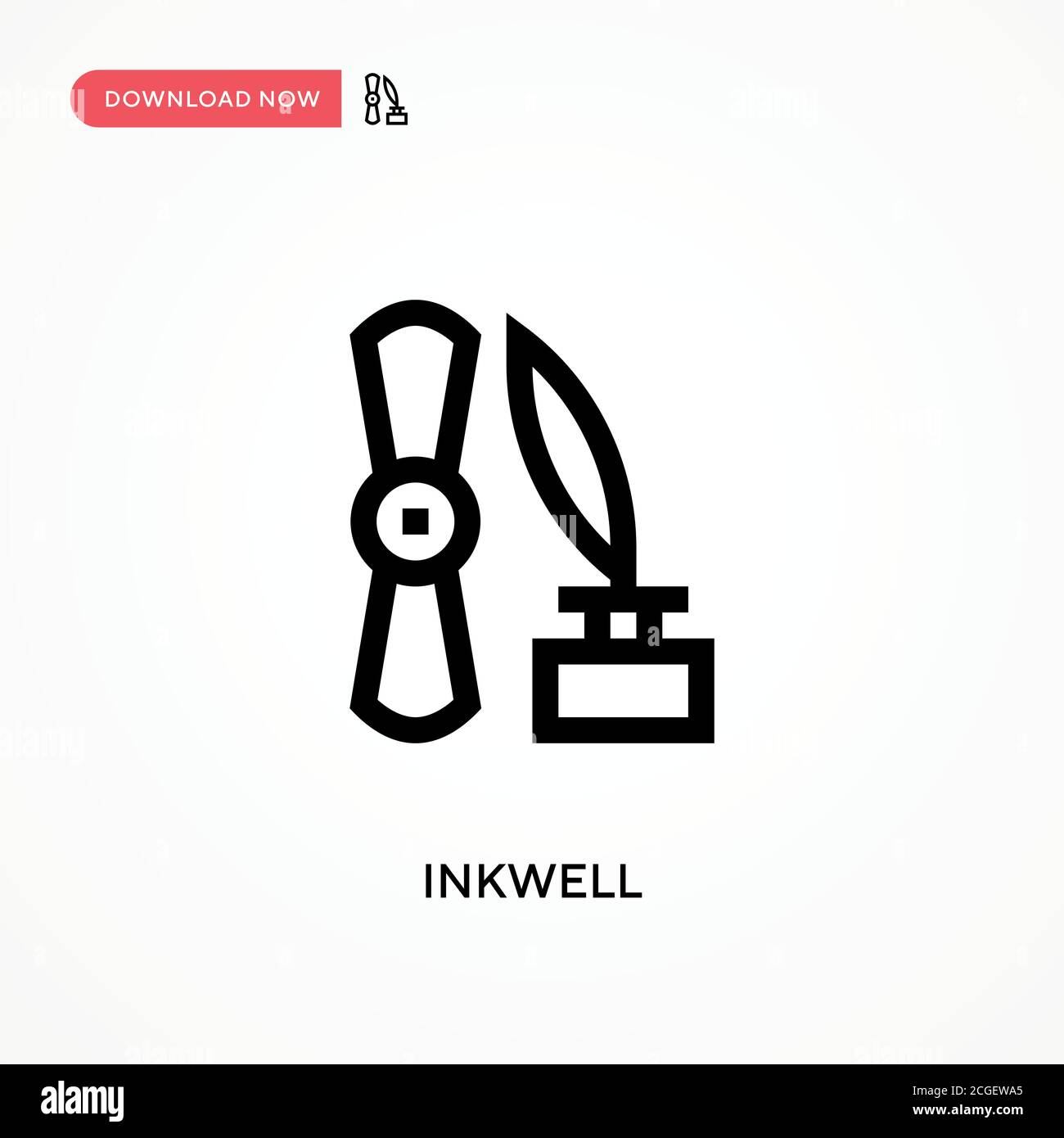 Inkwell Simple vector icon. Modern, simple flat vector illustration for web site or mobile app ...