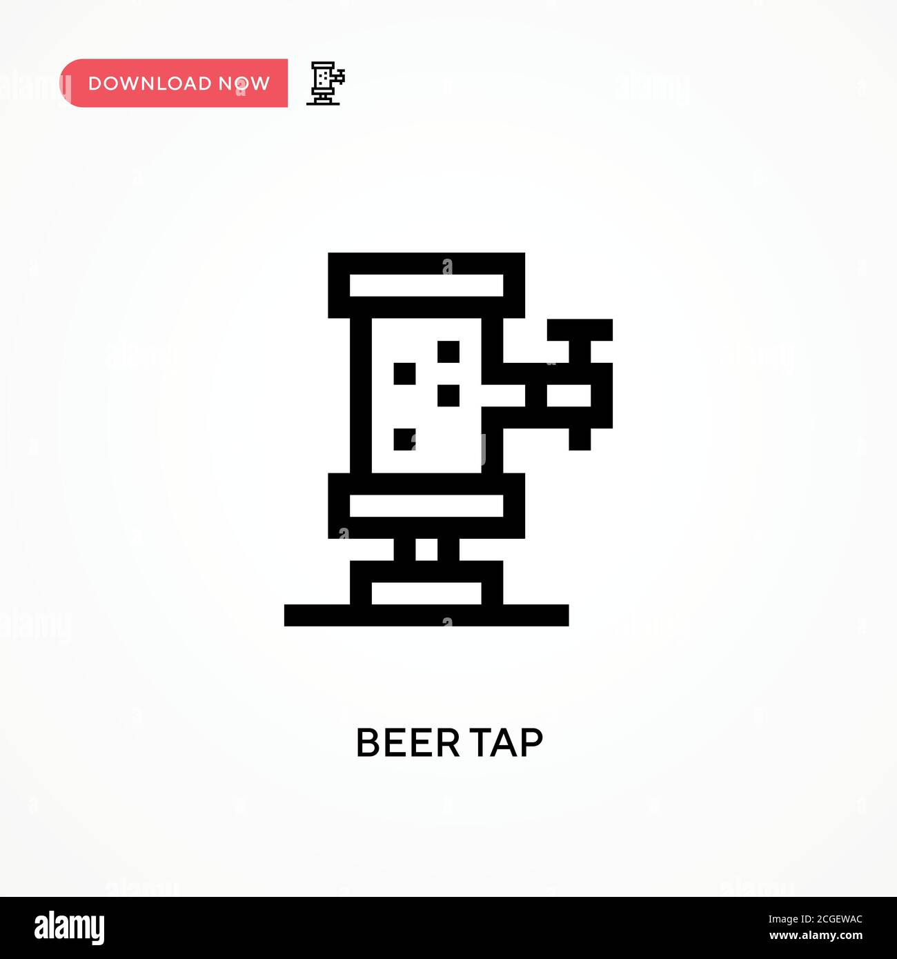 Beer tap Simple vector icon. Modern, simple flat vector illustration ...