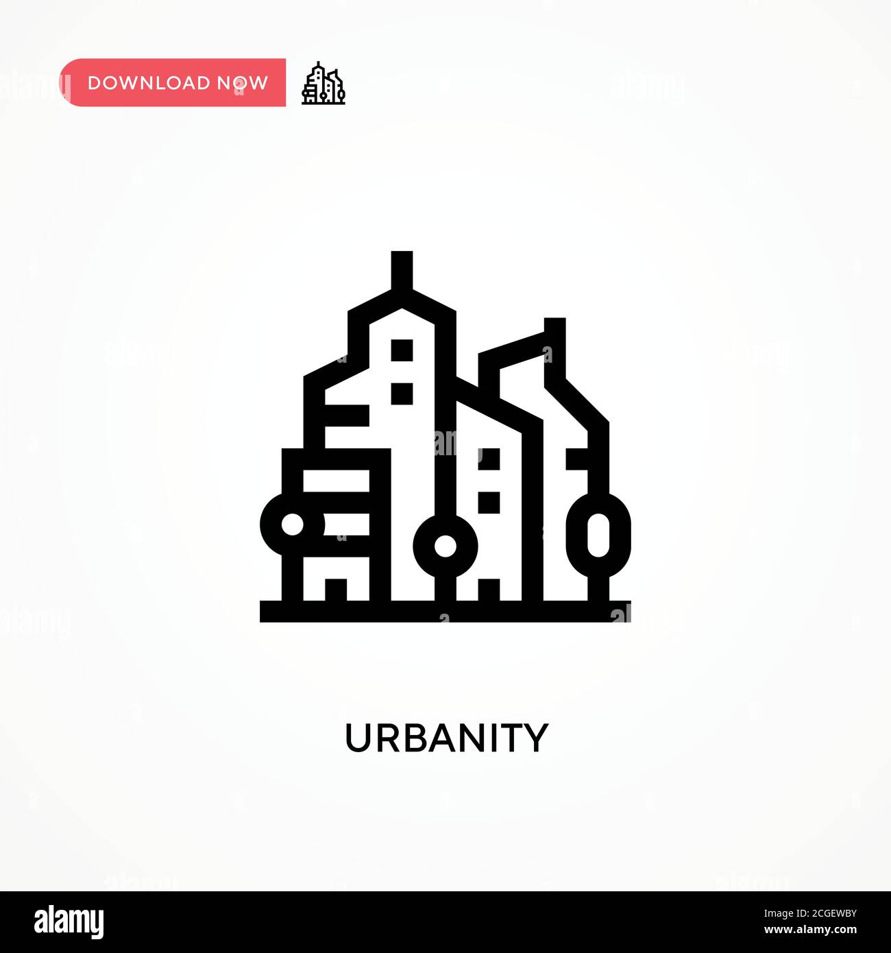 Urbanity Simple vector icon. Modern, simple flat vector illustration ...