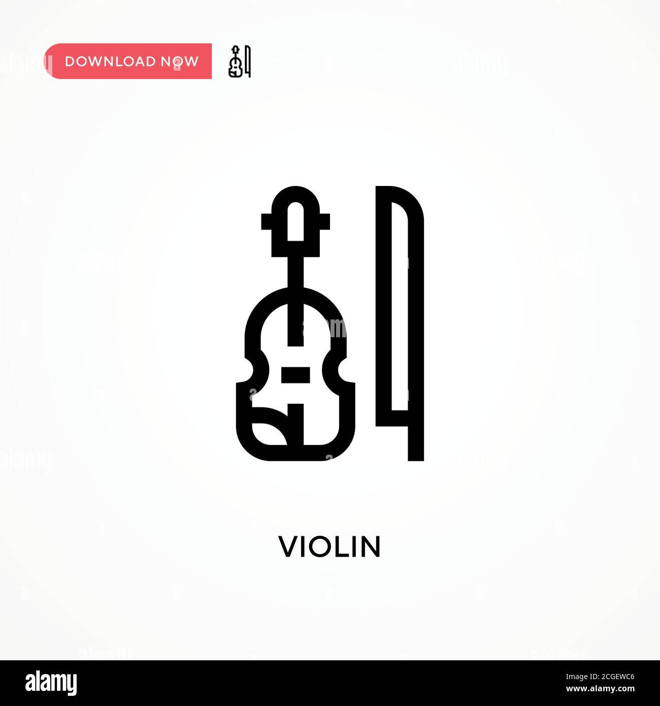Violin Simple vector icon. Modern, simple flat vector illustration for ...