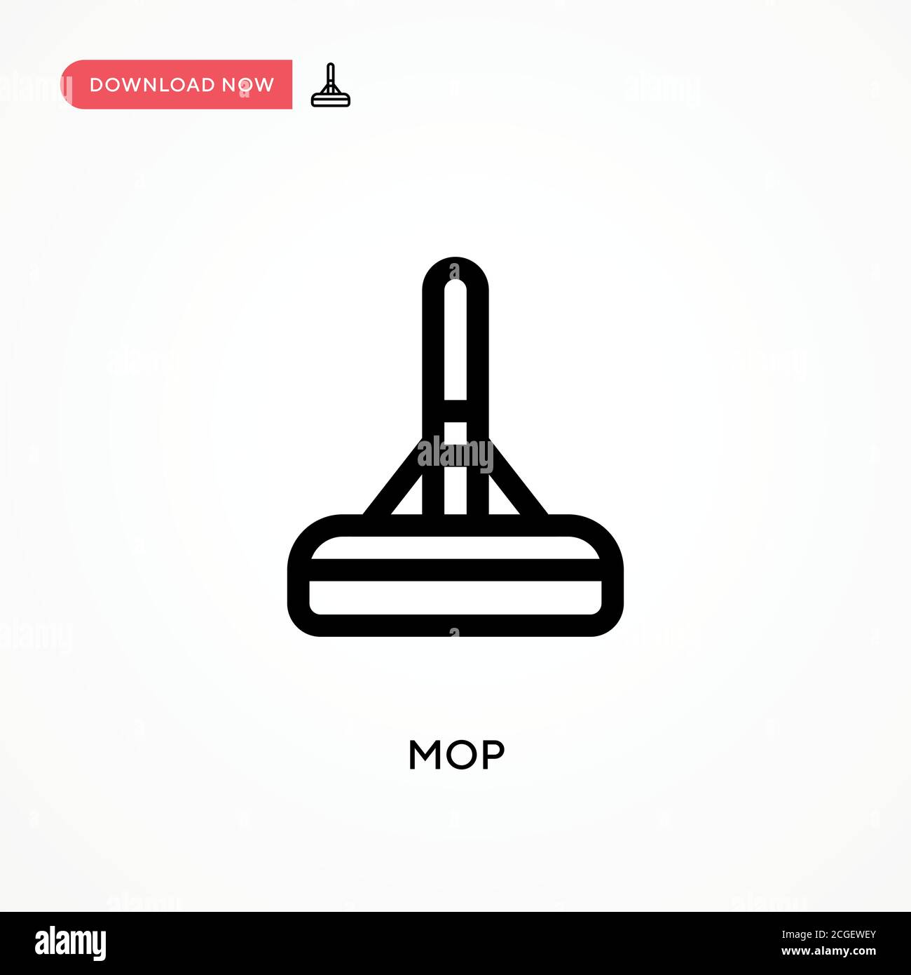 Mop Simple vector icon. Modern, simple flat vector illustration for web ...