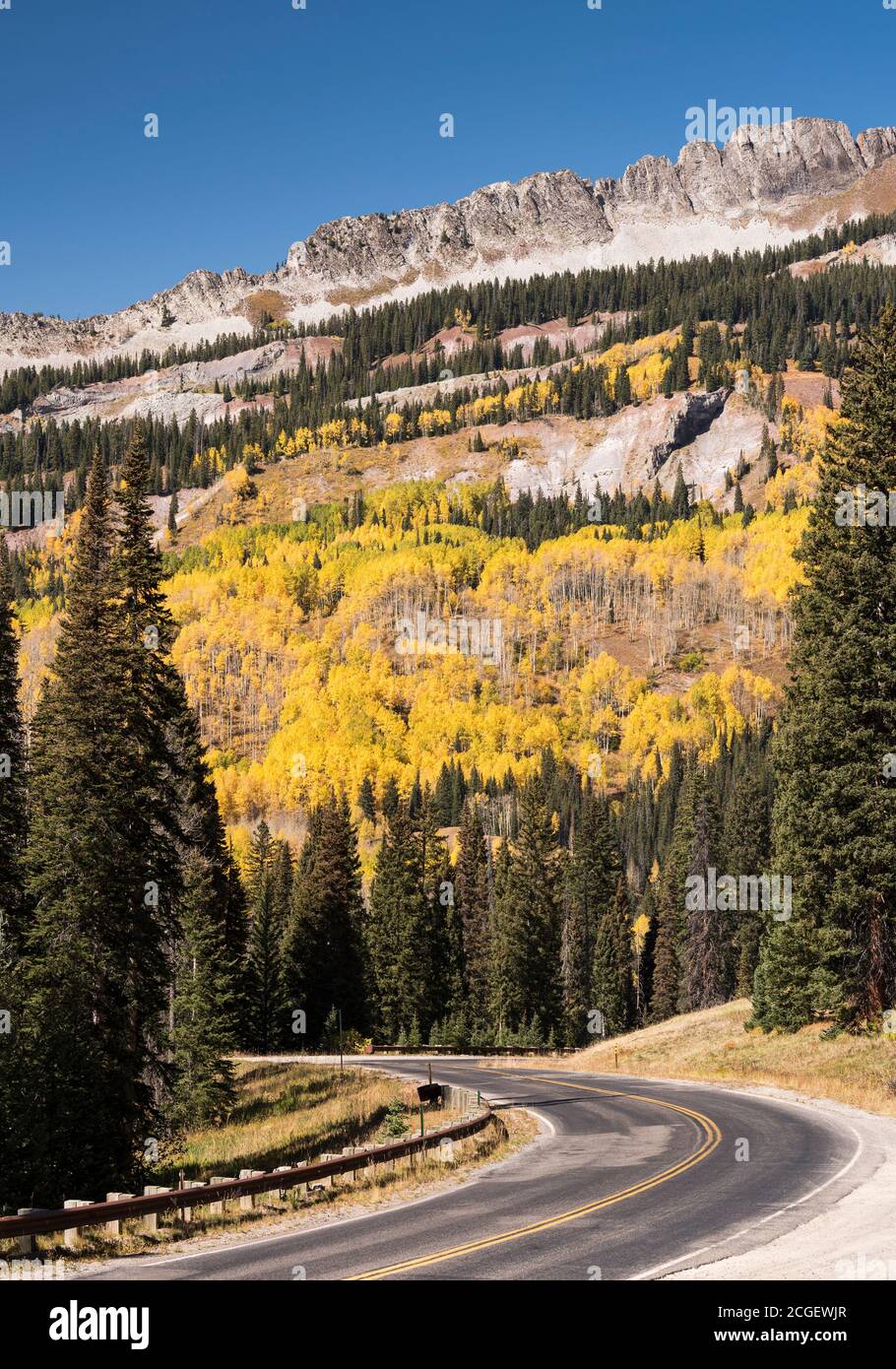 Ruby Peak and the Grand Dyke viewed from the Kebler Pass scenic road ...