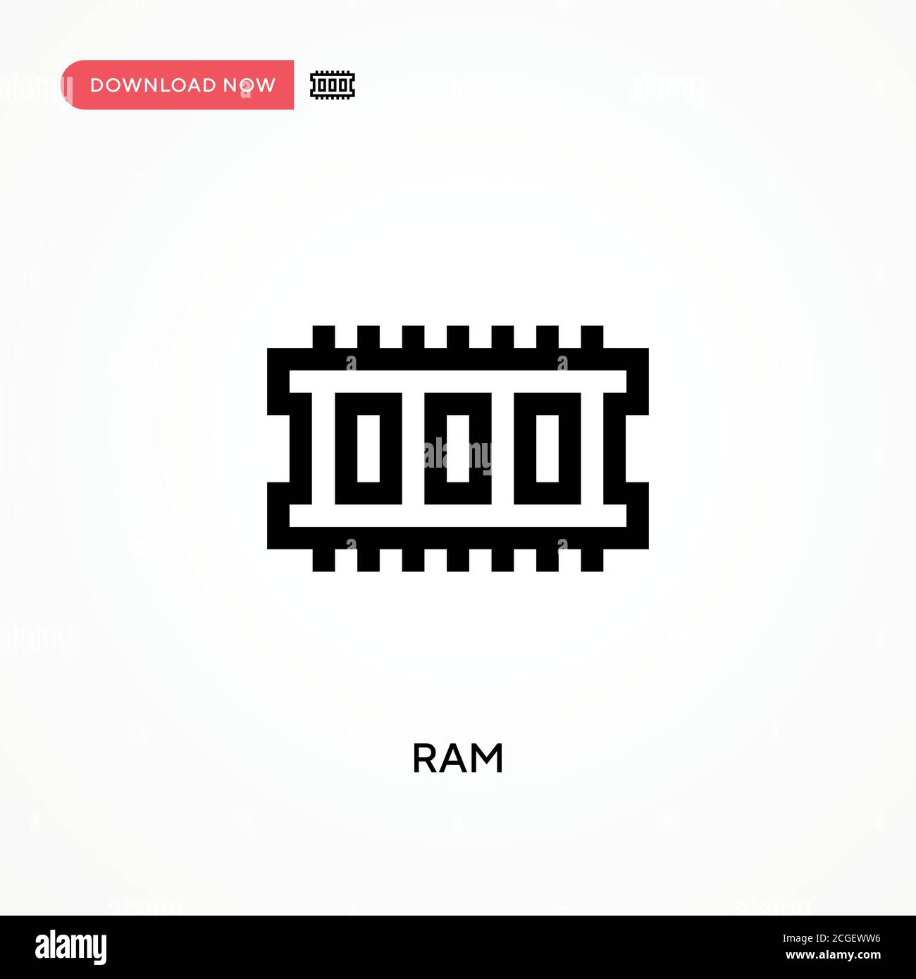 Ram Simple vector icon. Modern, simple flat vector illustration for web ...