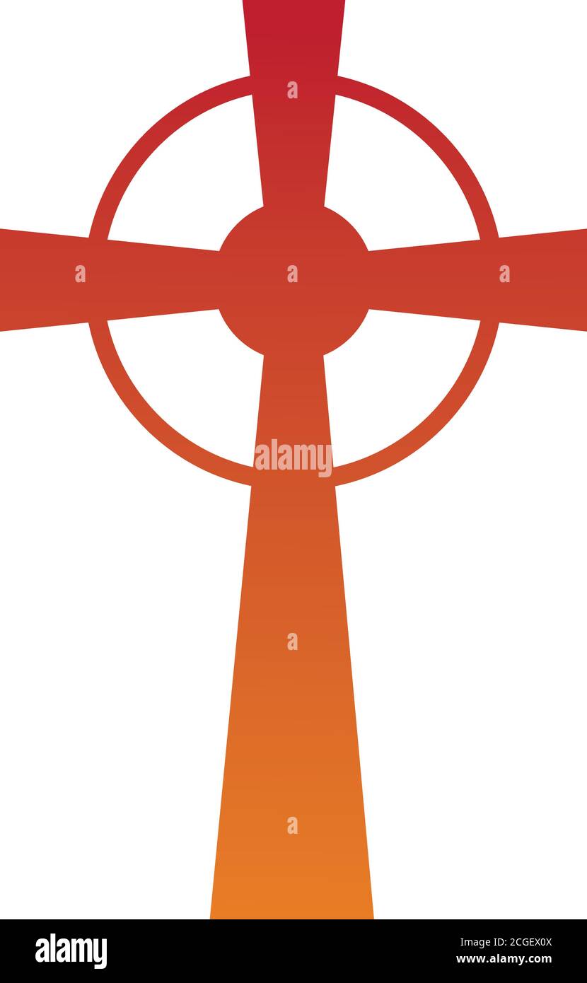 orange Christian and catholic cross silhouette design, Religion culture ...