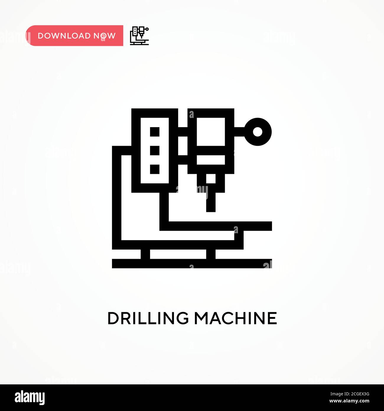 Drilling machine Simple vector icon. Modern, simple flat vector ...
