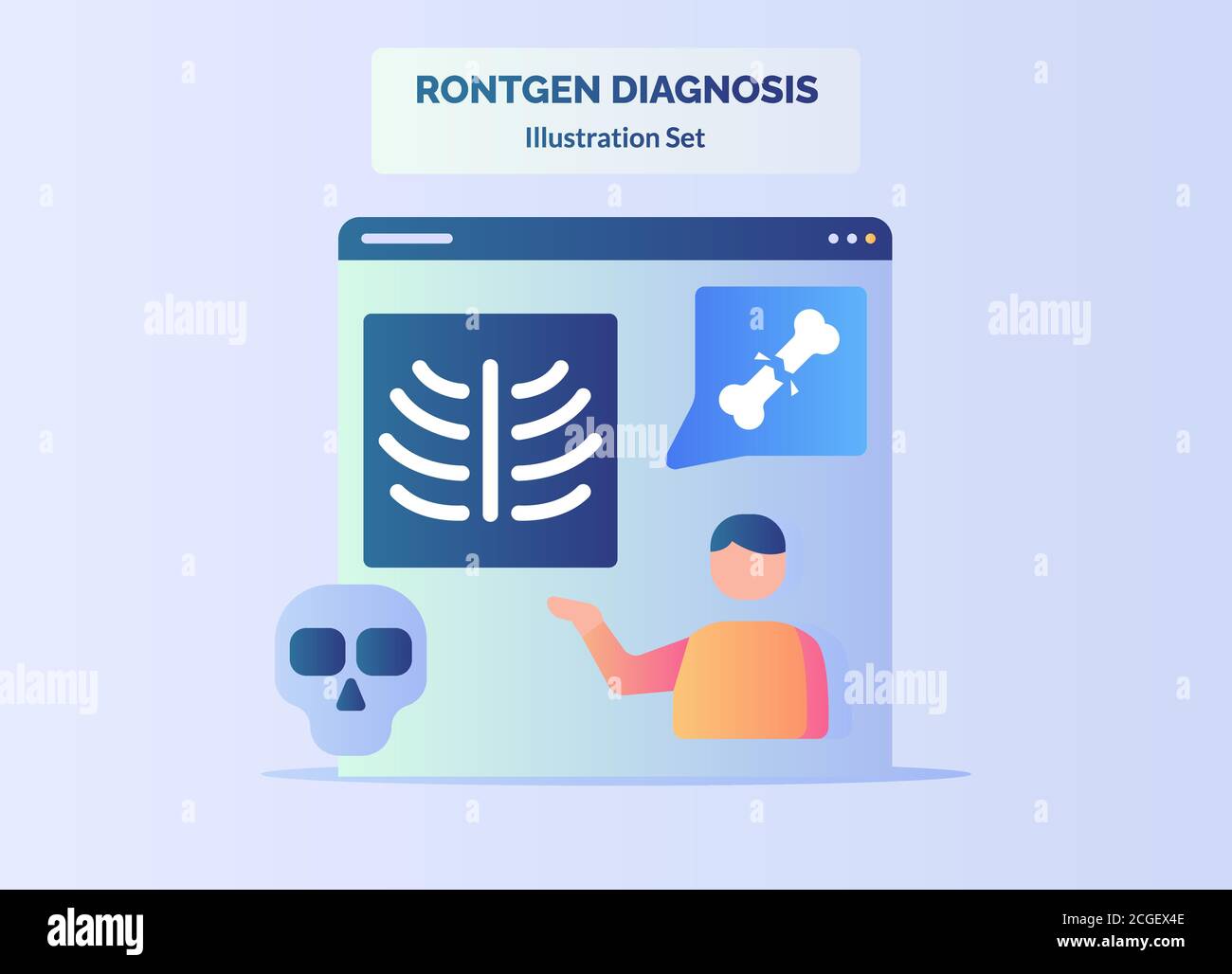 Rontgen diagnosis people skull fracture bone bronchial orthopedic with ...