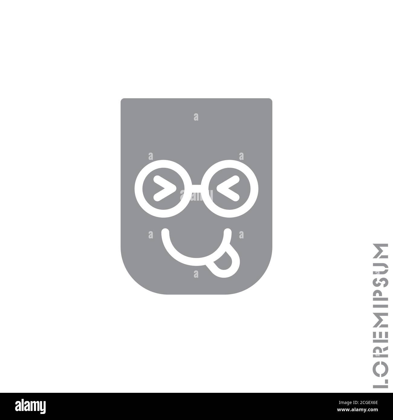 Playful smile icon. Simple vector of emoji icons for ui and ux, website ...