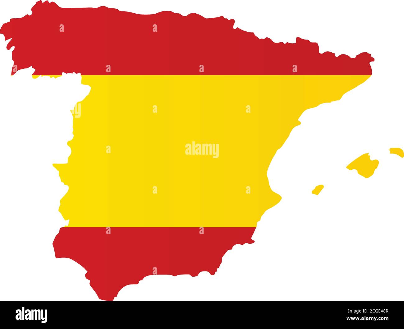 Spain flag with map inside, vector illustration Stock Vector Image ...