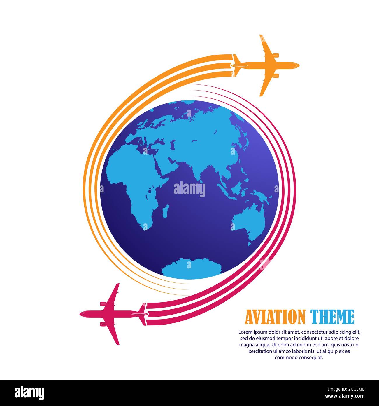 aviation theme. Concept stock illustration for the design of a poster ...