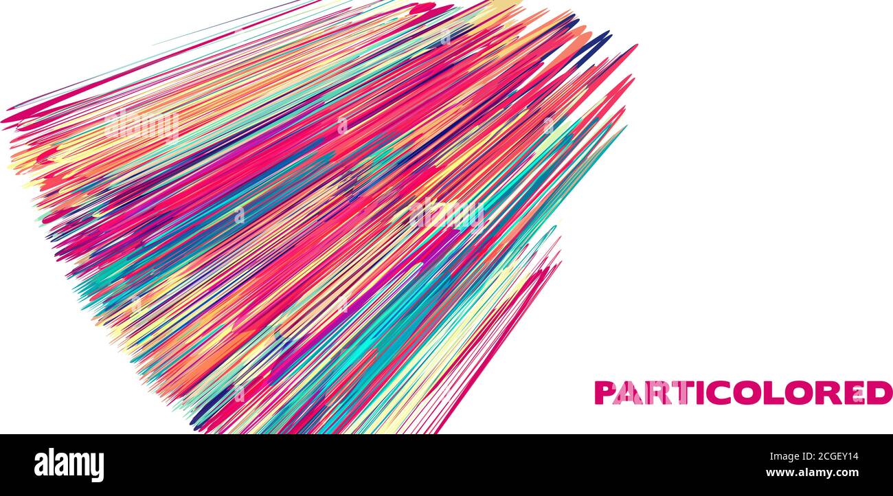 Abstract multicolor template with motley abstraction on white ...