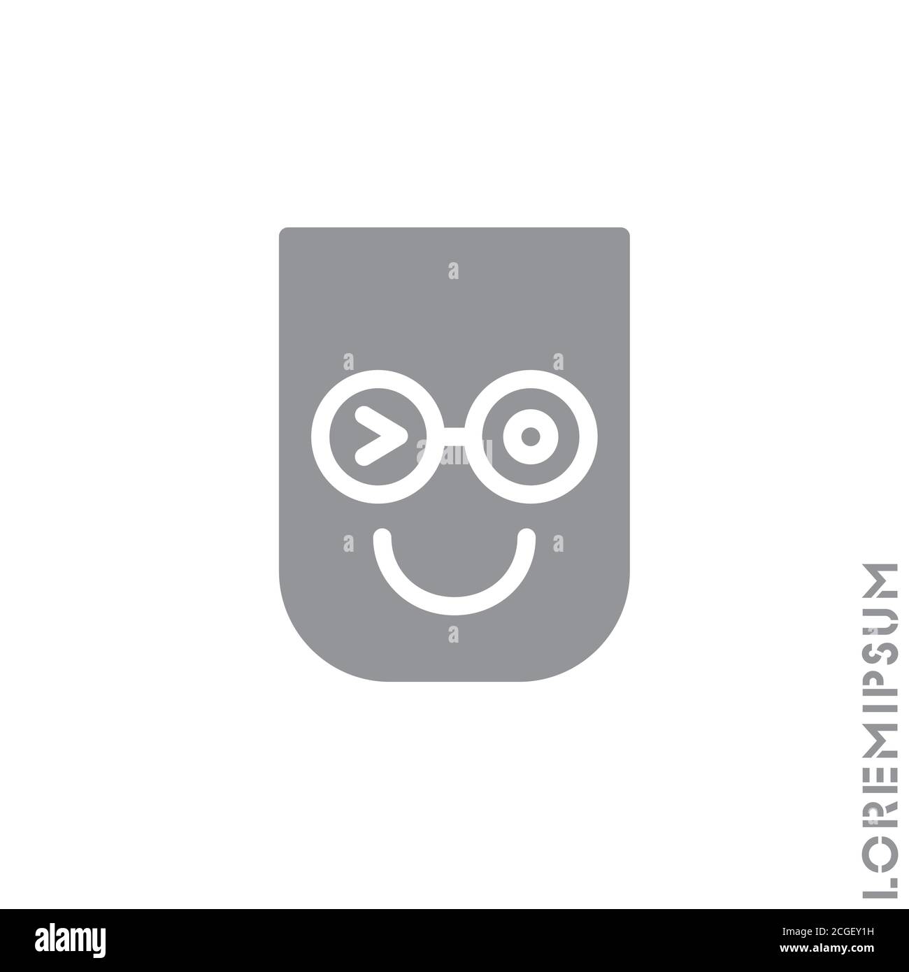 Winking smile emoticons isolated Gray on white background. Vector ...