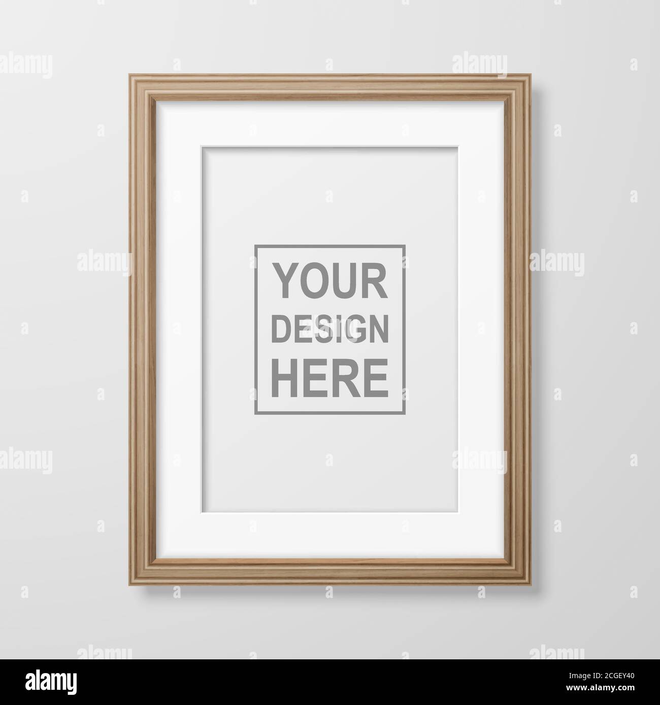 Vector 3d Realistic A4 Decorative Brown Wooden Simple Modern Frame for ...