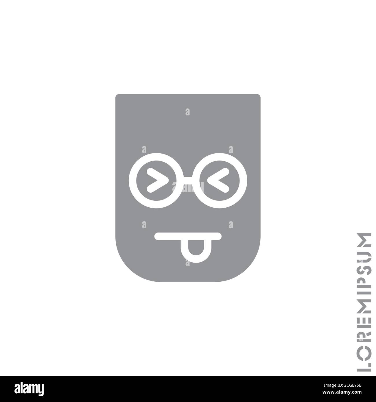 Squinting face with tongue icon. style sign for mobile concept and web ...