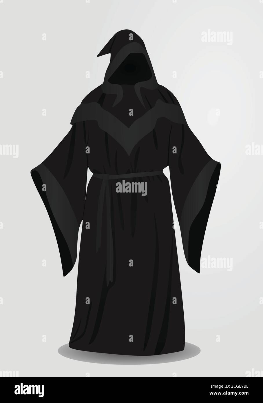 Black long wizard uniform. vector illustration Stock Vector Image & Art ...