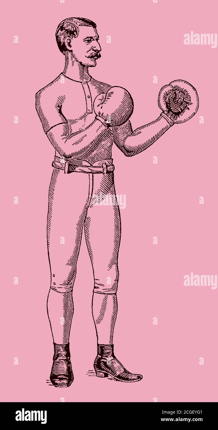 19th century boxing Stock Vector Images - Alamy