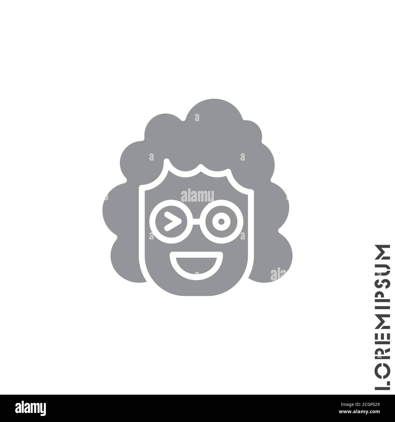 Winking icon girl, woman. smile emoticons isolated Gray on white ...